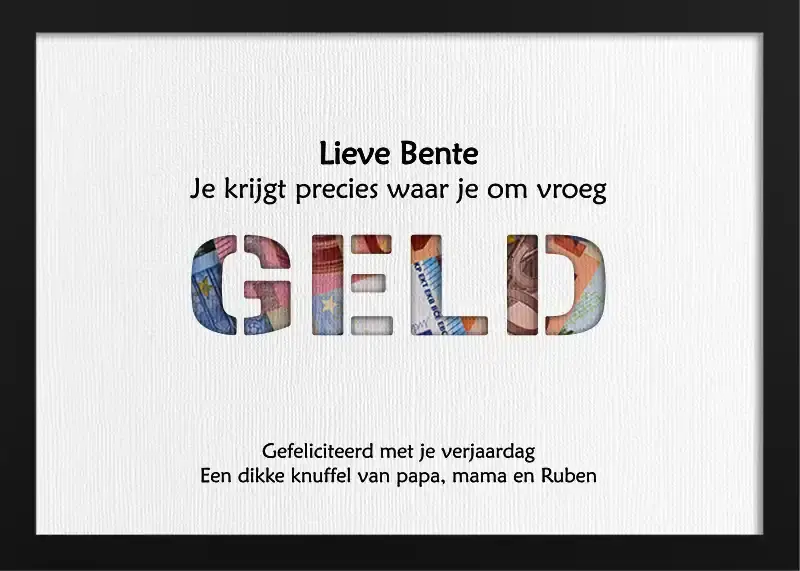 Geld cadeau geven op een verjaardag